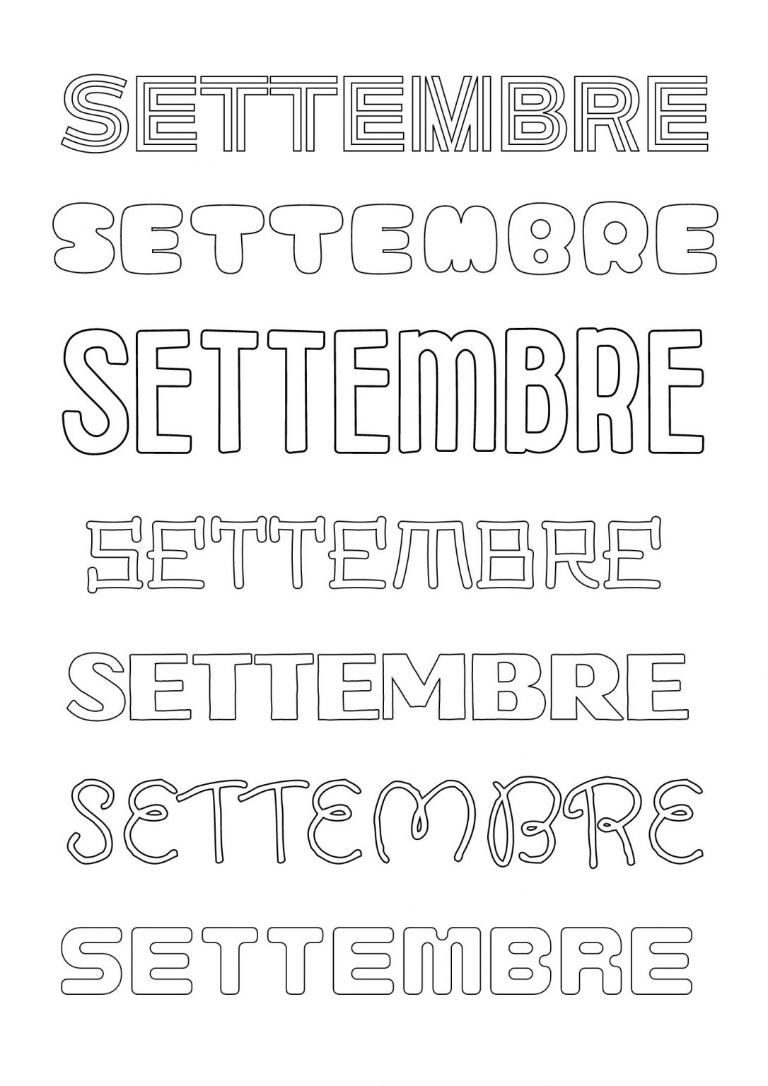 Settembre disegni da colorare e da stampare - Kokoprint.com