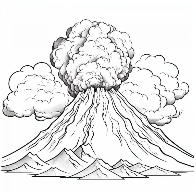 Vulkan Ausmalbilder zum Ausdrucken (100% Kostenlos) - Kokoprint.com