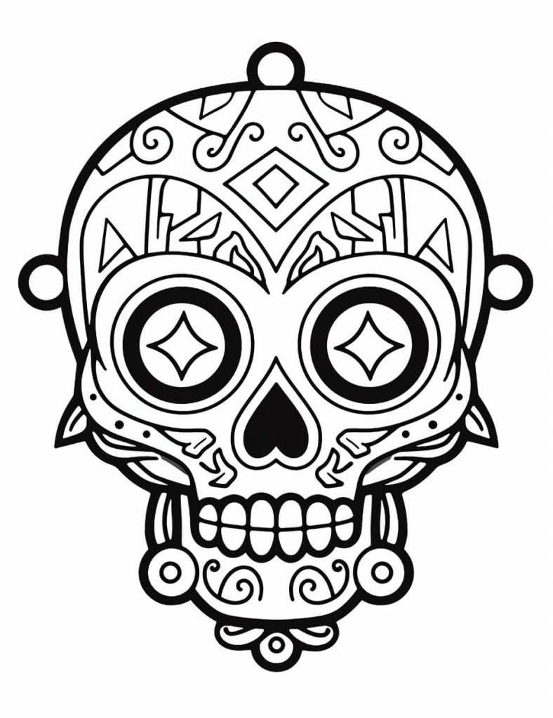 Día de los muertos Color Sheet (Free + Printable)