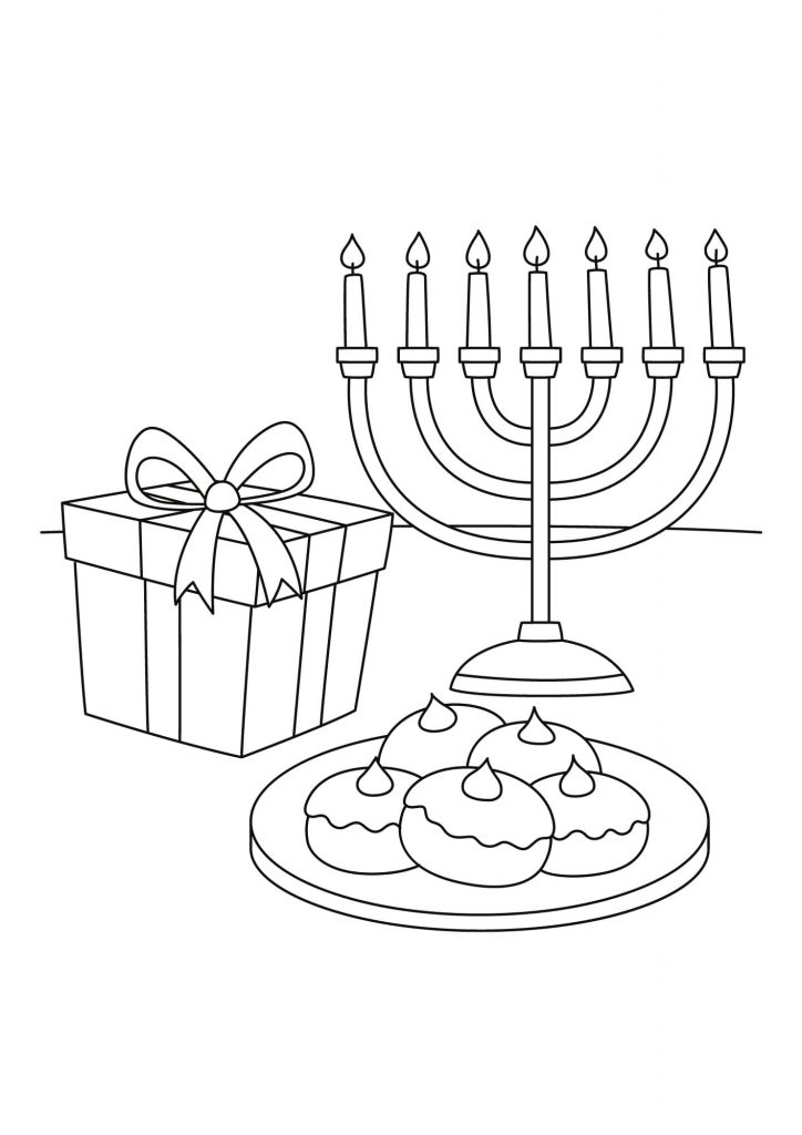 Chanukah Color Sheet (Free + Printable)