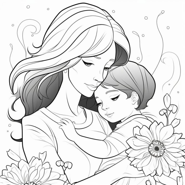 Día De La Madre Dibujos Para Imprimir Y Colorear Gratis Kokoprint