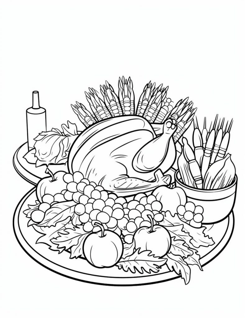 Thanksgiving Color Sheet (Free + Printable)