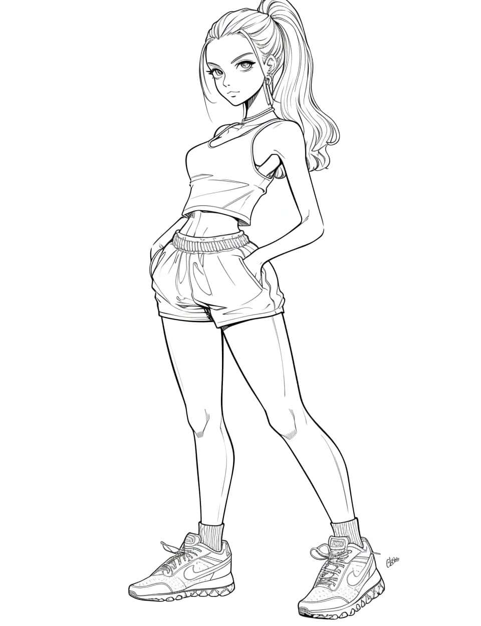 Manga coloring pages (printable & free) - Kokoprint.com