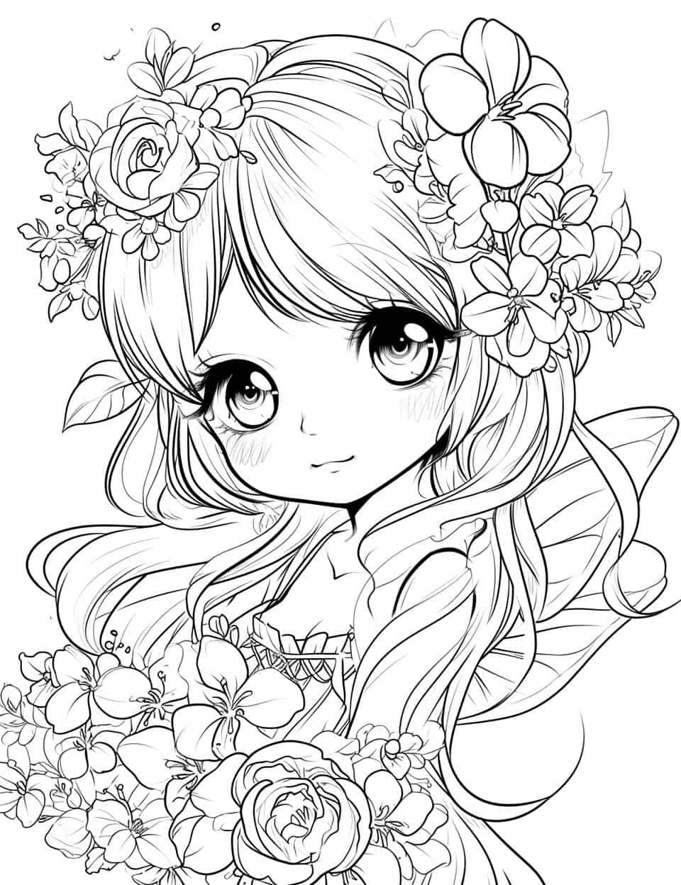 Manga coloring pages (printable & free) - Kokoprint.com