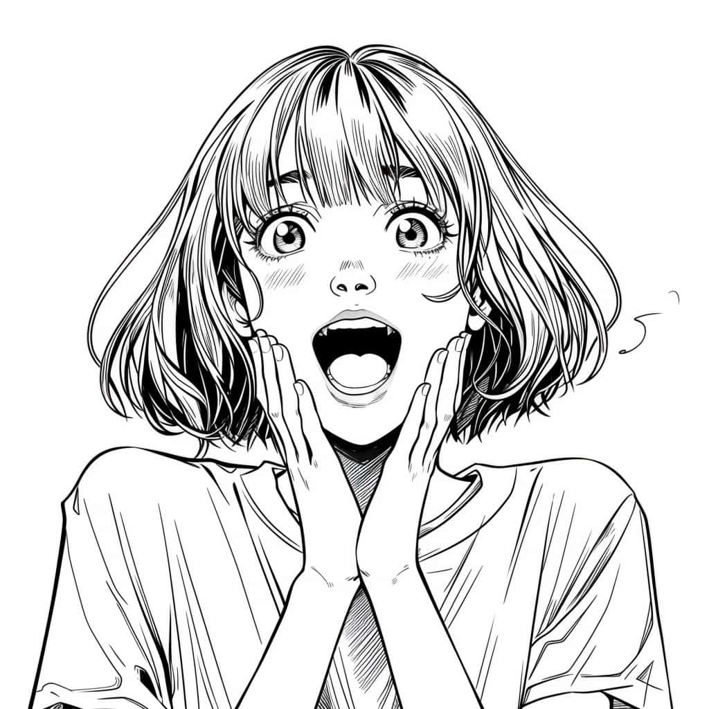 Manga coloring pages (printable & free) - Kokoprint.com