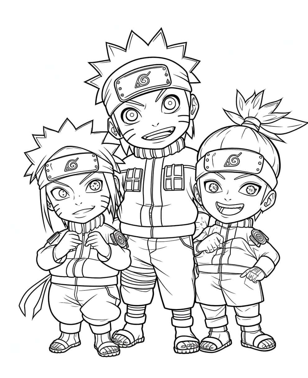 Manga coloring pages (printable & free) - Kokoprint.com