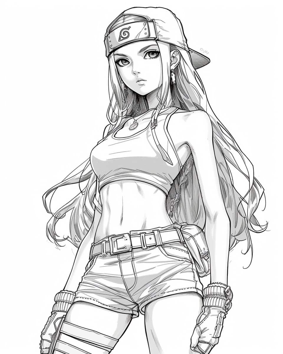 Manga coloring pages (printable & free) - Kokoprint.com